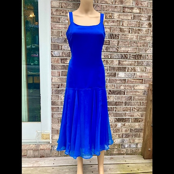 Vintage | Dresses | Vintage Cobalt Blue Formal Prom Dress | Poshmark
